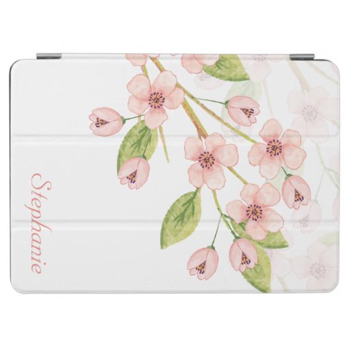 Elegant Personalized Cherry Blossom iPad Air Case | Zazzle