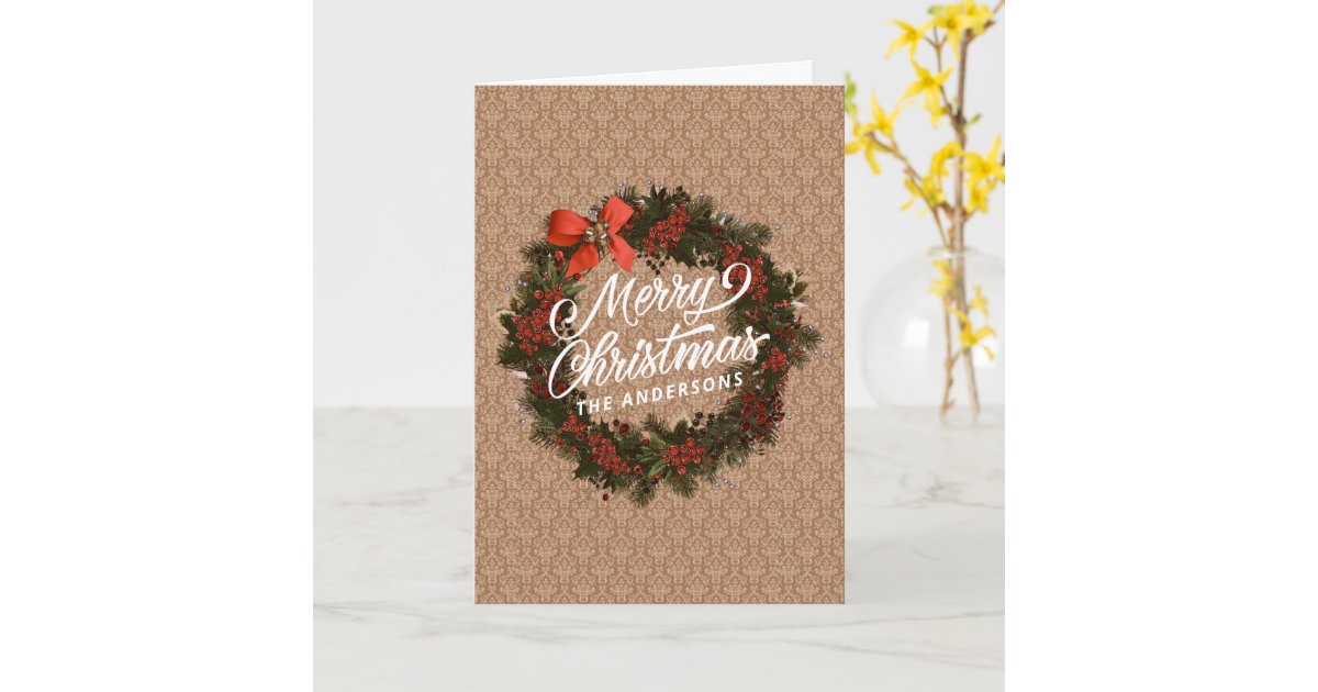 Elegant Personalized Christmas | Greeting Card | Zazzle