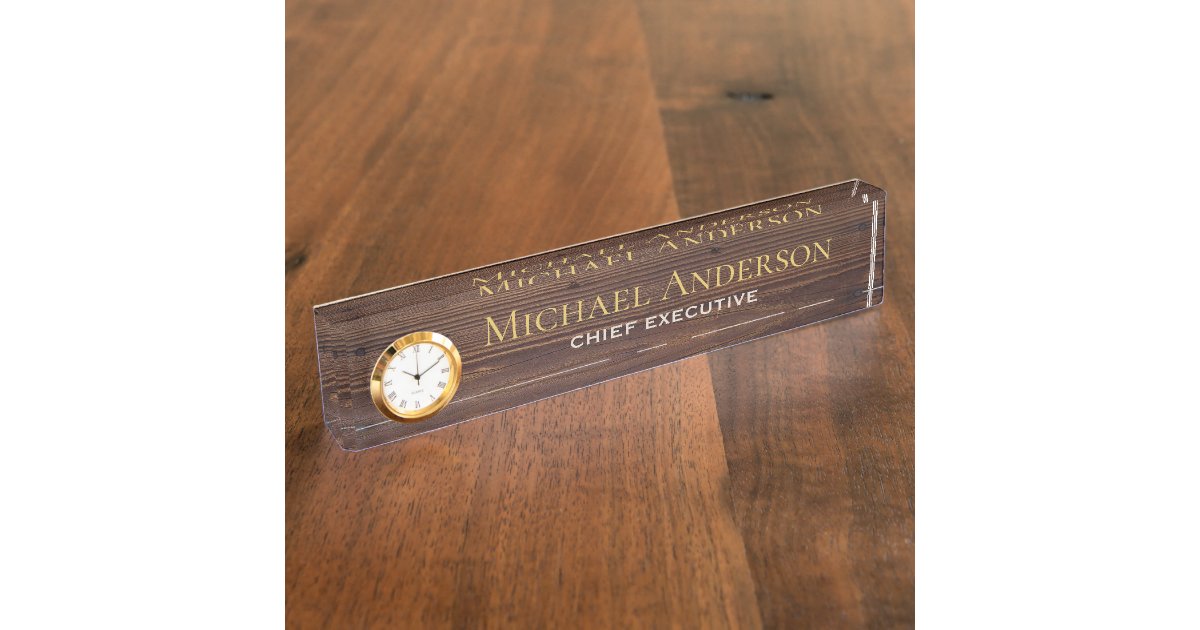 Elegant Personalized Desk NAME Plate Executive | Zazzle