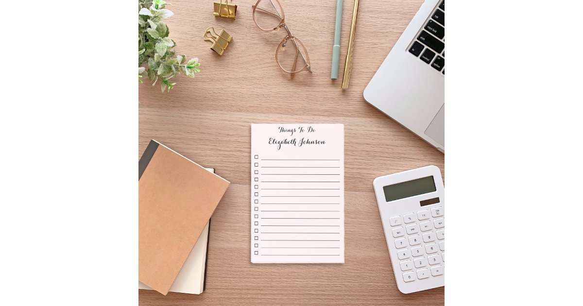 Elegant Personalized Lined Checklist To Do List Post-it Notes | Zazzle