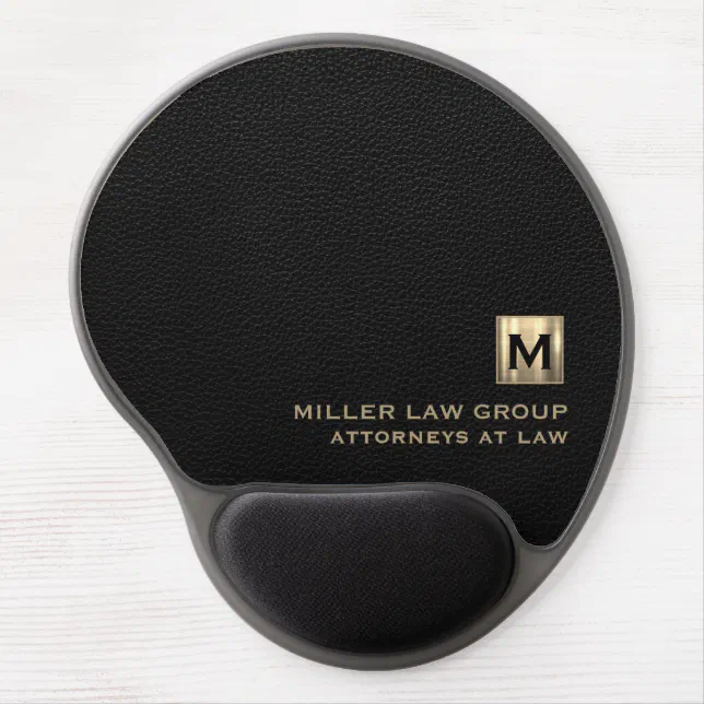 Elegant Personalized Monogram Initial Logo Gel Mouse Pad | Zazzle
