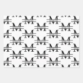 Elegant Personalized Monogram Name Custom Wrapping Paper Sheets | Zazzle