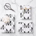 Elegant Personalized Monogram Name Custom Wrapping Paper Sheets | Zazzle