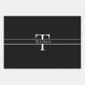 Elegant Personalized Monogrammed Custom Name Wrapping Paper Sheets | Zazzle