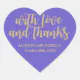 Elegant Personalized Purple & Gold Wedding Sticker | Zazzle
