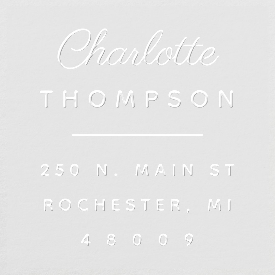 Elegant Personalized Script Name Address Embosser | Zazzle