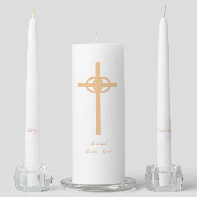 Elegant Personalized Wedding Unity Candle Set | Zazzle