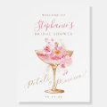 Elegant Petals and Prosecco Floral Bridal Shower Foam Board | Zazzle