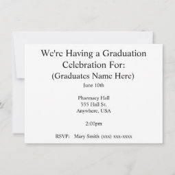 Elegant Pharmacist Graduation Invitations | Zazzle