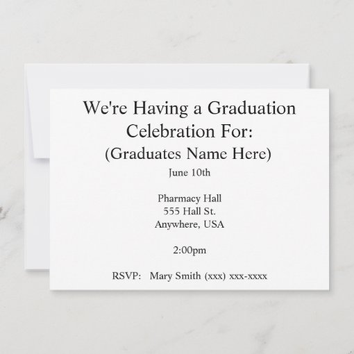 Elegant Pharmacist Graduation Invitations | Zazzle