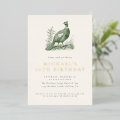 Elegant Pheasant Hunting Green Adult Birthday Foil Invitation | Zazzle