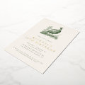 Elegant Pheasant Hunting Green Adult Birthday Foil Invitation | Zazzle