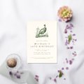 Elegant Pheasant Hunting Green Adult Birthday Foil Invitation | Zazzle
