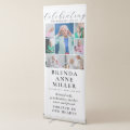 Elegant Photo Collage Memorial Funeral Tribute Retractable Banner | Zazzle