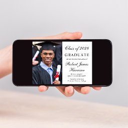 Elegant Photo College Graduation Party Invitation | Zazzle