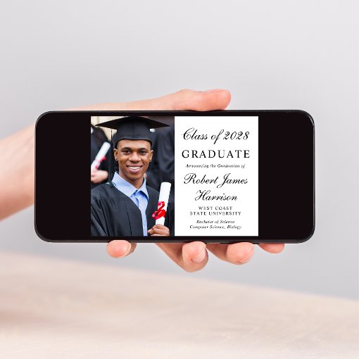 Elegant Photo College Graduation Party Invitation | Zazzle