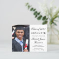 Elegant Photo College Graduation Party Invitation Postcard | Zazzle