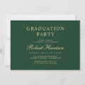 Elegant Photo College Green Graduation Party Invitation | Zazzle