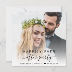 Elegant Photo Cream Wedding Reception Invitation | Zazzle