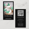 Elegant Photo Custom Cupcake Bakery Custom QR Code Business Card | Zazzle