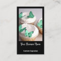 Elegant Photo Custom Cupcake Bakery Custom QR Code Business Card | Zazzle