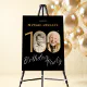 Elegant Photo Gold Black 100th Birthday Welcome Foam Board | Zazzle