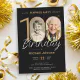 Elegant Photo Gold Black Surprise 100th Birthday Invitation | Zazzle