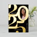 Elegant Photo Graduation Party Gold Foil Invitation | Zazzle