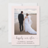 Elegant Photo QR Code Pink Wedding Reception Invitation | Zazzle