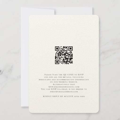 Elegant Photo QR Code Wedding Invitation | Zazzle