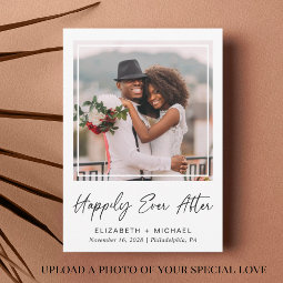 Elegant Photo QR Code Wedding Reception Invitation | Zazzle