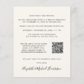 Elegant Photo QR Code Wedding Reception Invitation | Zazzle