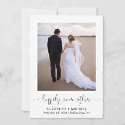 Elegant Photo QR Code Wedding Reception Invitation | Zazzle