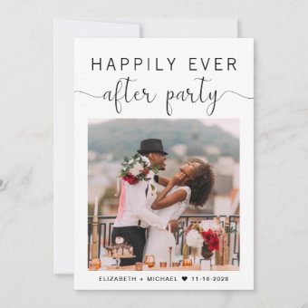 Elegant Photo QR Code Wedding Reception Invitation | Zazzle