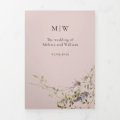 Elegant Photo Wildflower Boho Wedding Tri-Fold Invitation | Zazzle