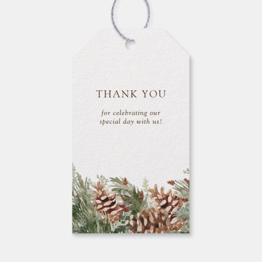 Elegant Pine Gift Tags | Zazzle