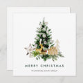 Elegant Pine Tree Christmas Corporate Greeting Holiday Card | Zazzle