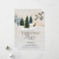Elegant Pine Tree Christmas Party Invitation | Zazzle