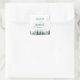 Elegant Pine Trees Forest Calligraphy Wedding Square Sticker | Zazzle