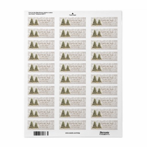 Elegant,Pine Trees ,Glittery Bokeh Label | Zazzle