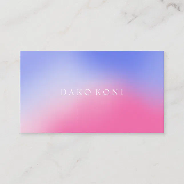 Elegant pink a purple gradient business card | Zazzle