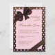 Elegant Pink and Brown Polka Dot Birthday Party Invitation | Zazzle