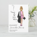 Elegant Pink and Gold Girl Graduation Party Invitation | Zazzle