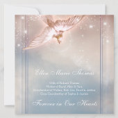 Elegant Pink Blue Dove In Loving Memory Memorial Invitation | Zazzle