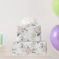 Elegant Pink Blush Eucalyptus Wrapping Wrapping Paper | Zazzle