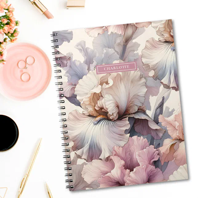 Elegant Pink Blush Girly Floral Personalized Notebook | Zazzle