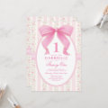 Elegant Pink Bow Fancy One Love Shack 1st Birthday Invitation | Zazzle