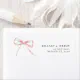Elegant Pink Bow Girl Baby Shower Return Address Label | Zazzle
