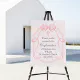 Elegant Pink Bow Ribbon Girl's Confirmation Party Foam Board | Zazzle