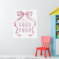 Elegant Pink Bow Seating Chart | Zazzle